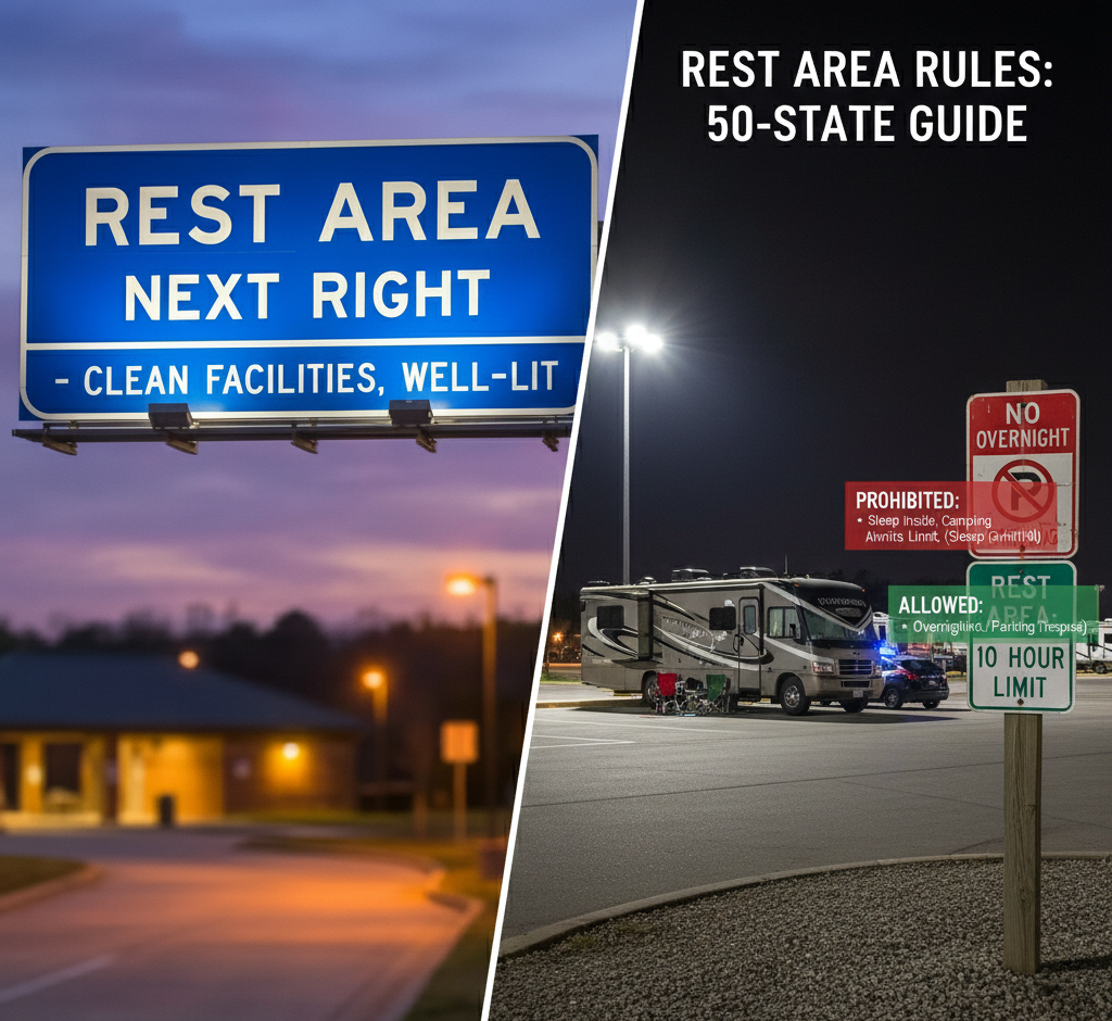 Rest Area Overnight Parking Rules by State 2026